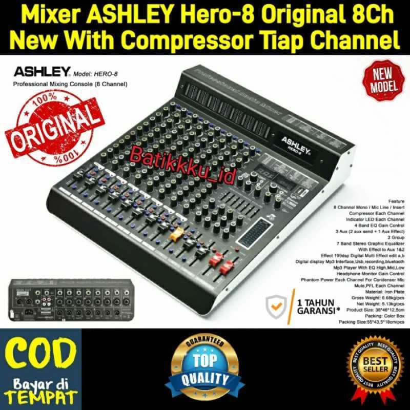 Jual Mixer Ashley Hero 8 Hero8 Original 8ch New Compressor Di Seller ...