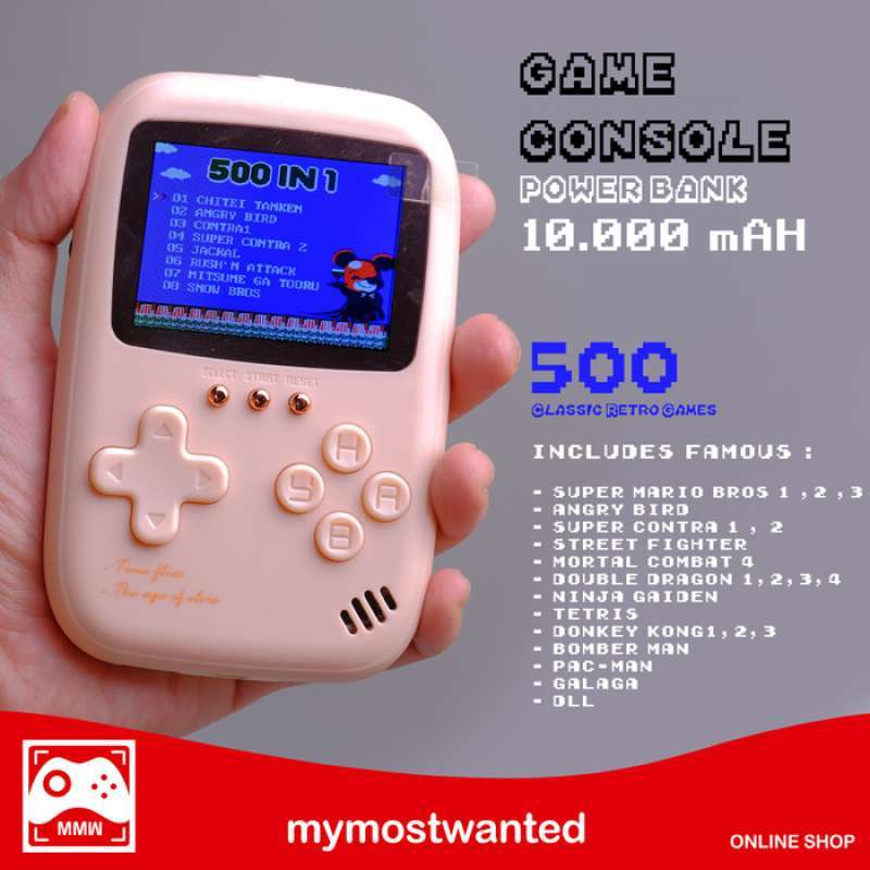 Jual Game Console Retro 500 In 1 Power Bank 10000 Mah Di Seller Zenin ...