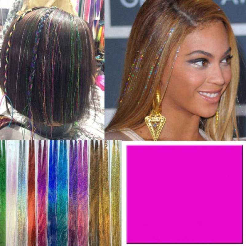 Jual Holographic Sparkle Hair Tinsel Glitter Extensions Highlight Di ...
