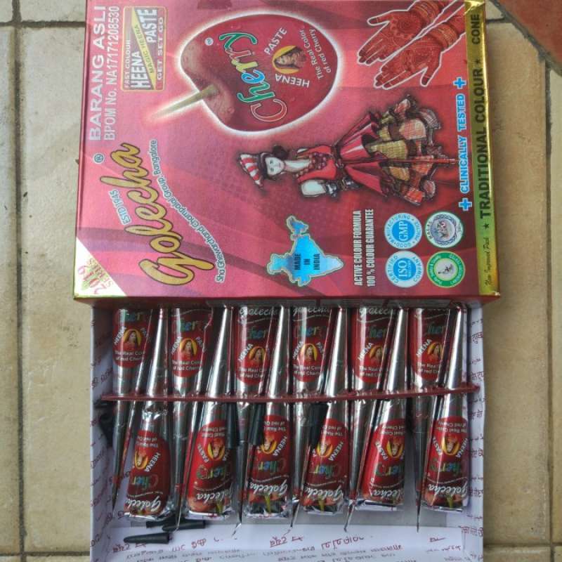 Jual Henna Golecha Gold Magic Alta Cherry Madam Arabic Mirchi 1pak ...