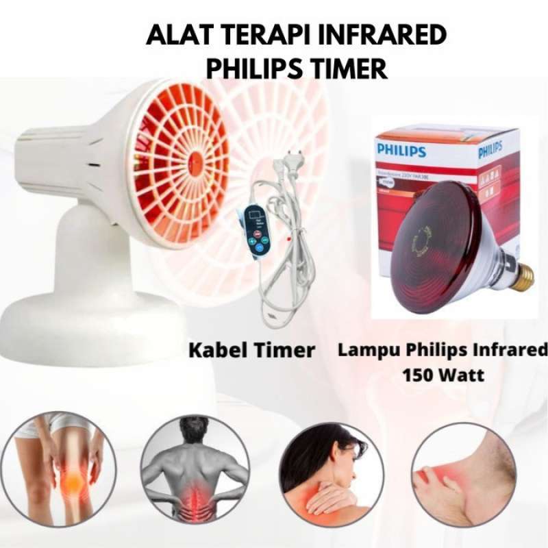 Promo Lampu Terapi Infra Merah 150 Watt Alat Infrared + Lampu Philips ...