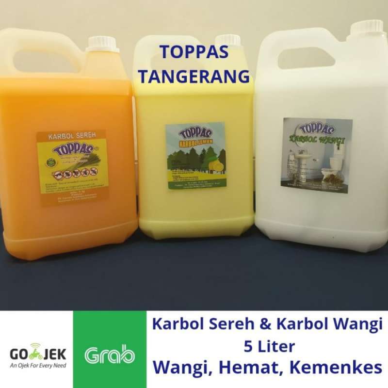 Jual Karbol Wangi Toppas Karbol Sereh, Lemon, Pine 5 Liter Murah ...