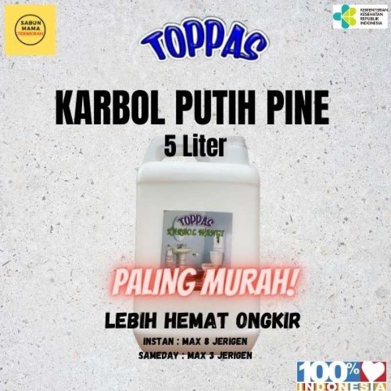 Jual Toppas Karbol Putih Pinus 5 Liter Di Seller Velvet Store ...