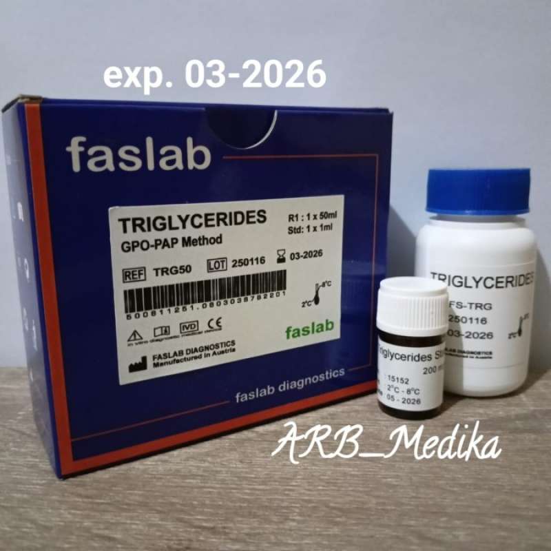 Promo Reagen Triglycerides / Tg Trigliserida 2x50 Ml Faslab Diagnostics Diskon 33% Di Seller ...