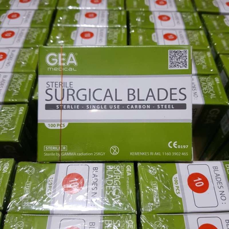 Jual Pisau Bedah Gea No 10 / Surgical Blade / Bisturi / Mata Pisau Di ...