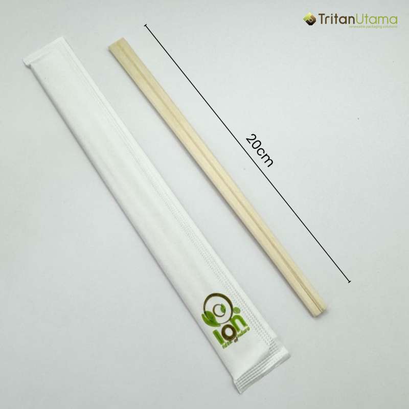 Promo Sumpit Kayu Bungkus Kertas Full Sekali Pakai Makan Jepang Korea ...