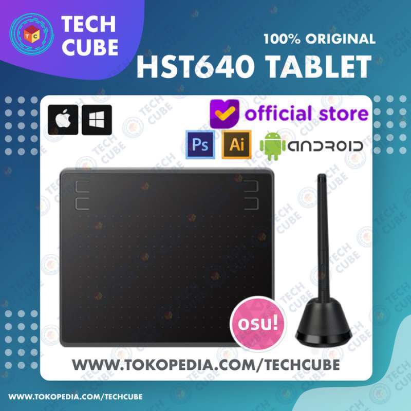 Jual Huion Hs64 / Hst640 Digital Graphic Drawing Pen Tablet Alt H640p ...
