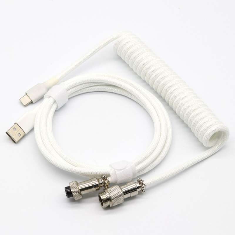 Jual Coiled Cable Type C Aviator - Kabel Mechanical Keyboard - Putih Di ...