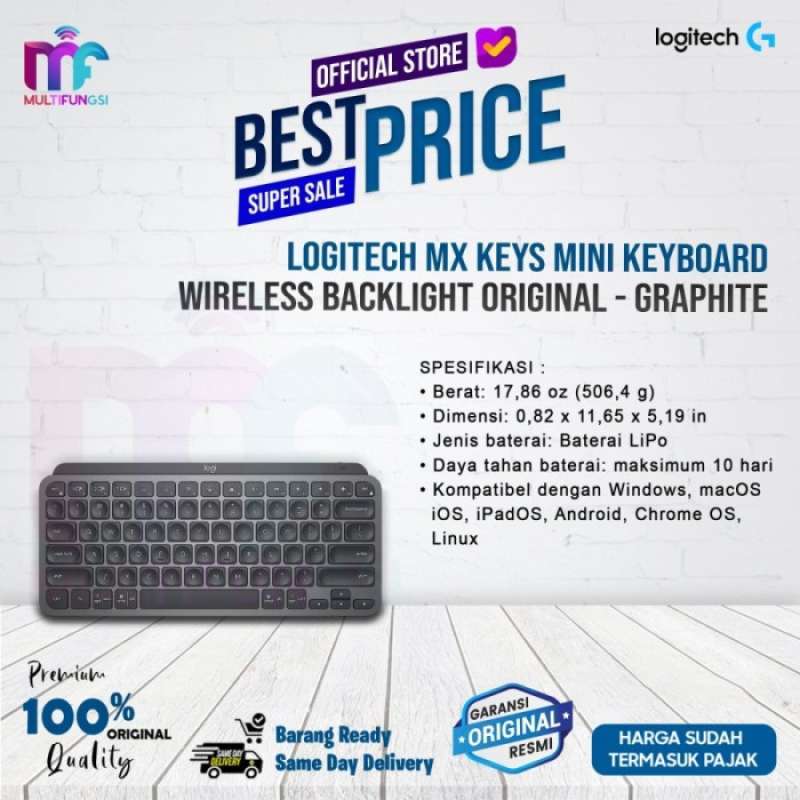 Jual Logitech Mx Keys Mini Keyboard Wireless Bluetooth Backlight Di Seller Velvet Store