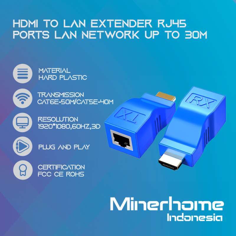Jual Hdmi To Lan Extender Rj45 Ports Lan Network Up To 30m Di Seller ...