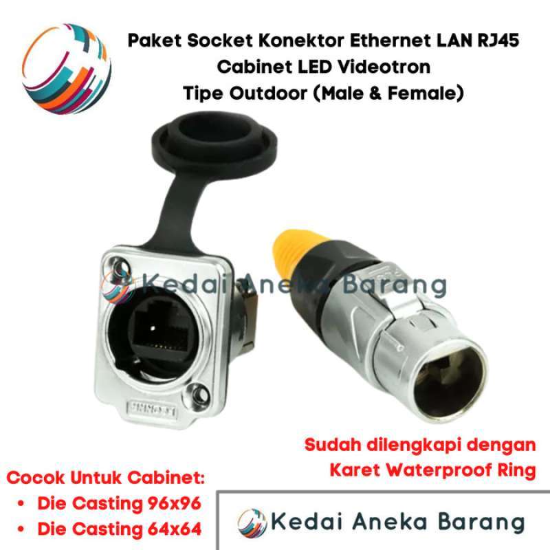 Jual Paket Socket Soket Outdoor Ethernet Lan Rj45 Cabinet Kabinet ...