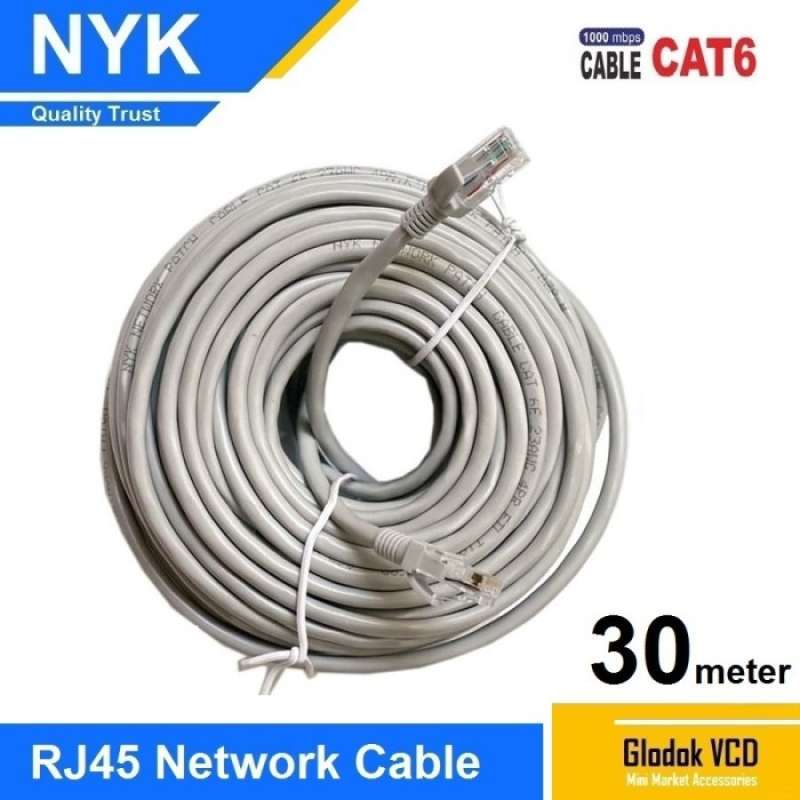 Jual Nyk Kabel Lan Utp Cat6e 30m / Internet / Ethernet Cable 30 Meter ...
