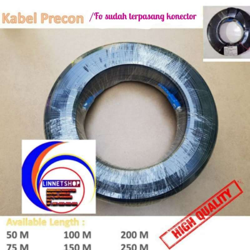 Jual Kabel Dropcore /frecon Fo 200 Meter Siap Pakai Sudah Terpasang ...