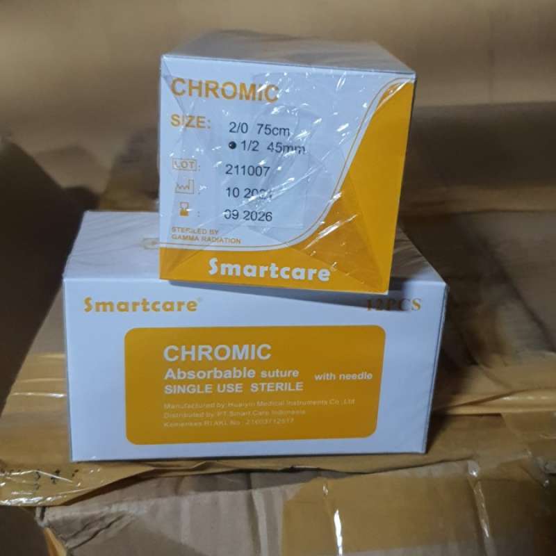 Promo Benang Catgut Chromic / Plain / Silk With Needle Diskon 33% Di ...