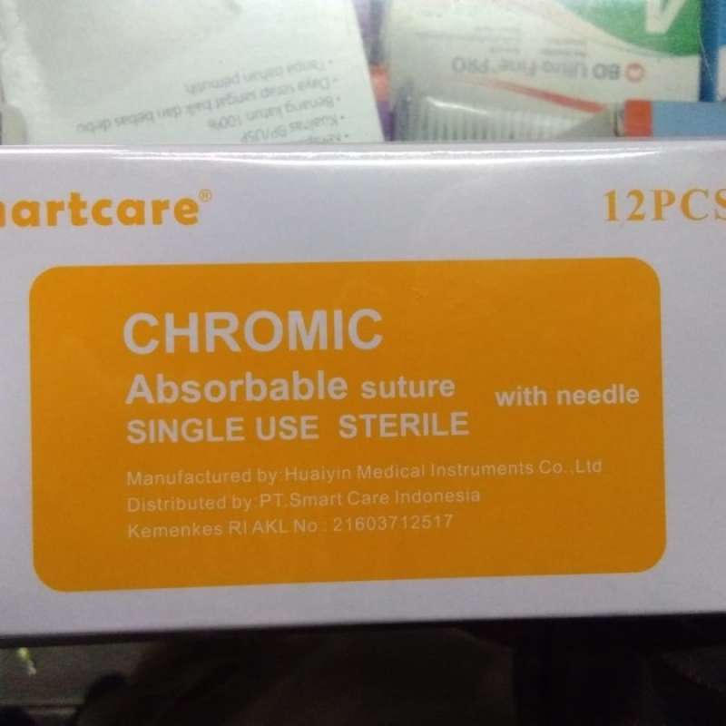 Promo Catgut Chromic, Suture, Benang Bedah Smartcare Isi 12 Pcs Dengan ...
