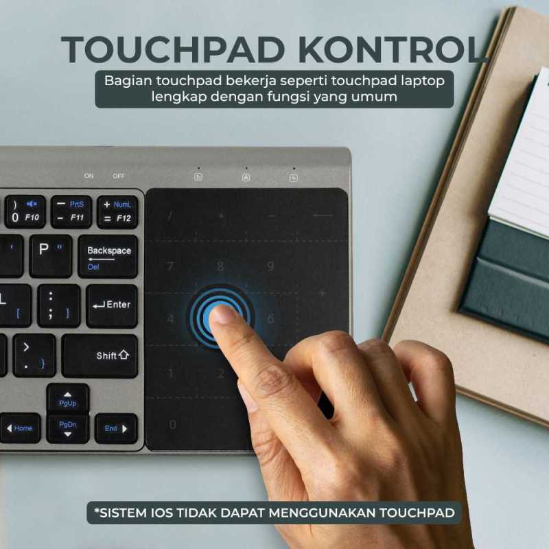 Jual Qxuz Keyboard Wireless Qwerty Dengan Touchpad 2.4 Ghz Di Seller ...