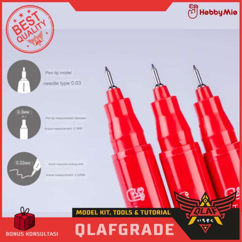 Jual Ultra Thin Panel Lining Pen Grey - Hobby Mio Gundam Marker ...