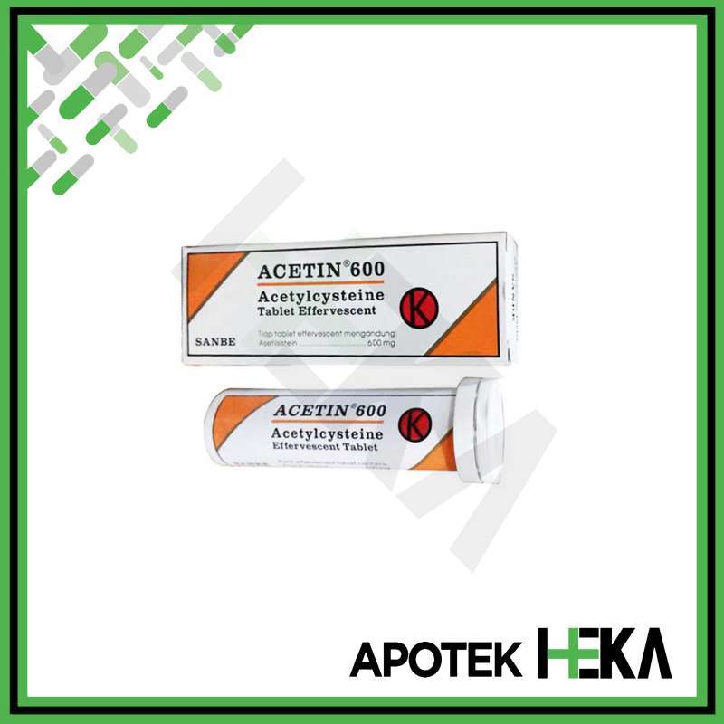 Jual Acetin 600 Tablet Effervescent Isi 10 - Acetylcysteine Di Seller ...