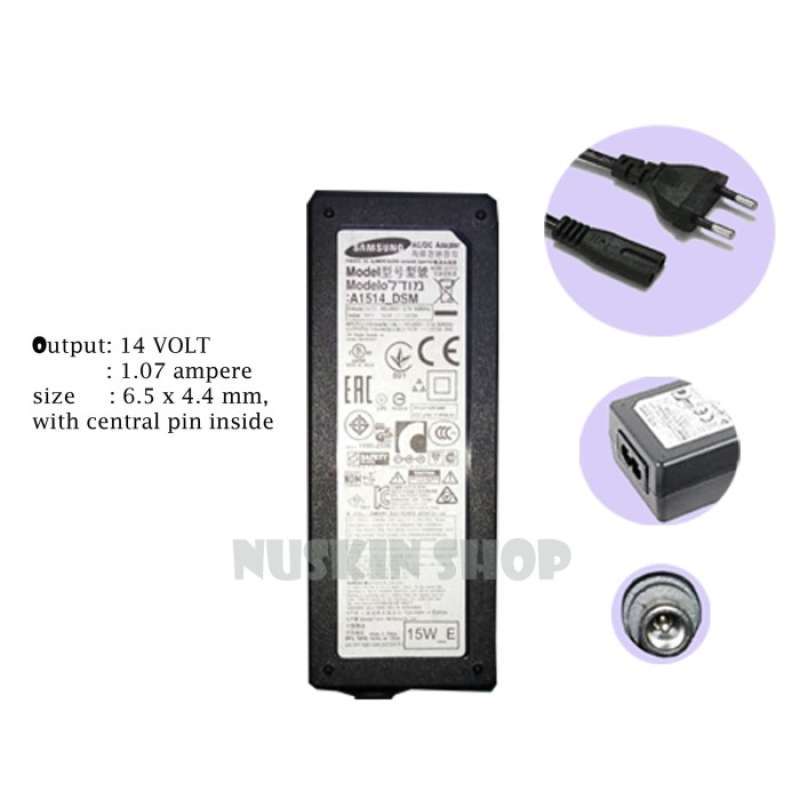 Jual Original Kabel Adaptor Power Supply Monitor Samsung 14v 1.07a Di Seller Velvet Store ...