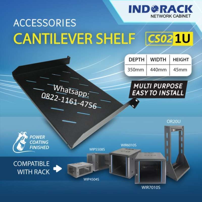 Jual Indorack Cs02 Cantilever Shelf 1u Depth 350mm Tatakan Plat Rak