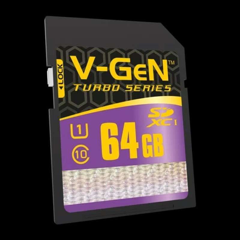 Jual V-gen Memory Sd Card Sdxc Vgen 64gb Class 10 Turbo Camera Kamera ...