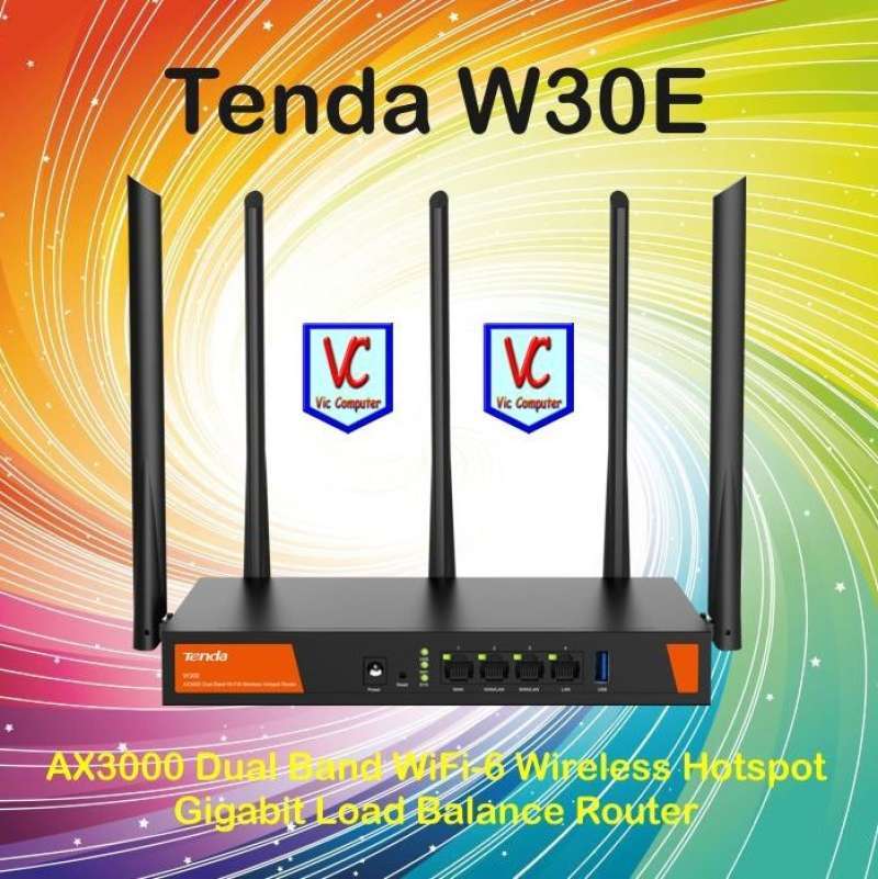 Jual Tenda W30e Ax3000 Dual Band Wifi-6 Gigabit Load Balance Router Di ...