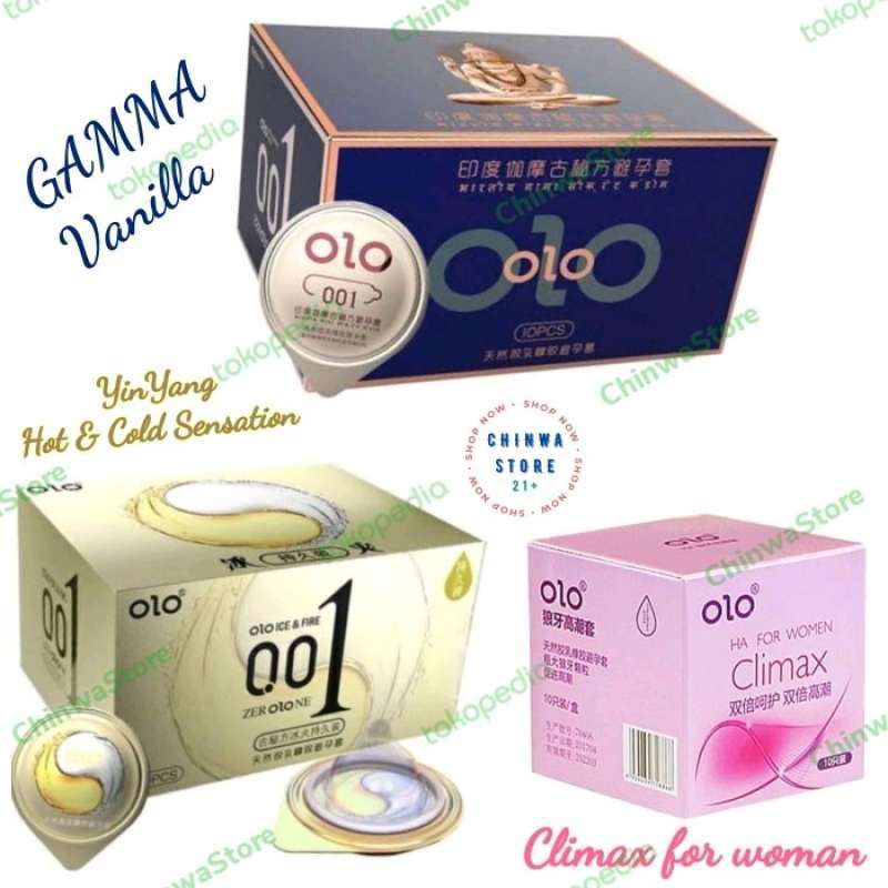 Promo Kondomm Olo 001 Sensation Mix - Vanilla Gamma, Yinyang, Climax Diskon 33% Di Seller Virgo ...