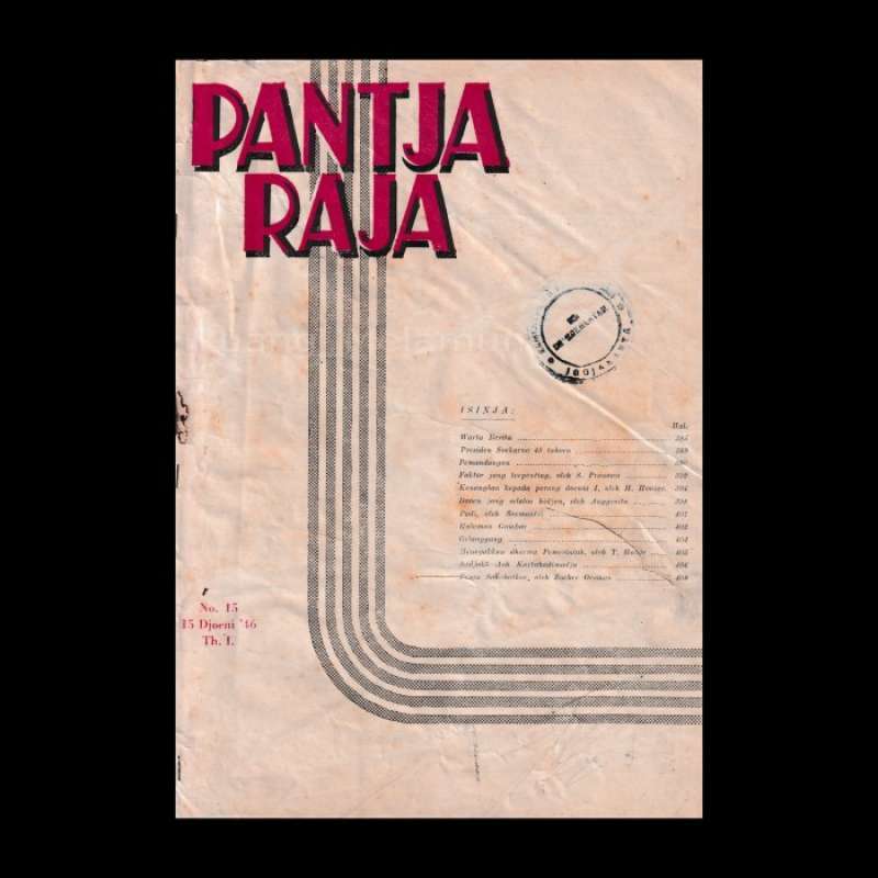 Jual Majalah Pantja Raja 1946 Politik Kebudayaan Hut Presiden Soekarno ...