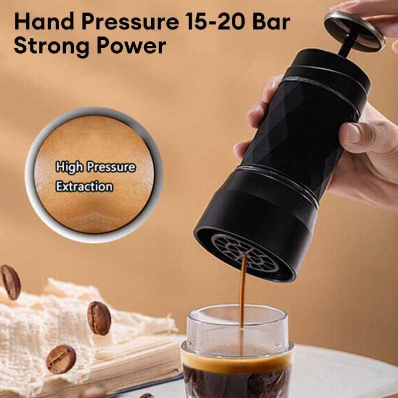 Promo Hand Press Mini Espresso Coffee Maker 3 In 1 20 Bar 120ml Hs-8439 ...