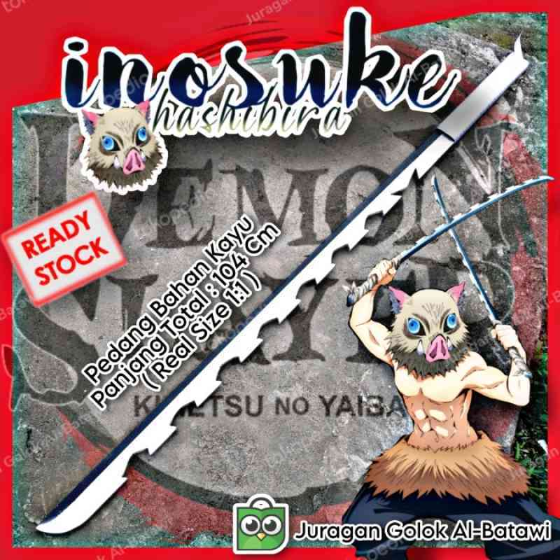 Jual Cosplay Inosuke Kimetsu No Yaiba Pedang Kayu Inosuke 1:1 Demon ...