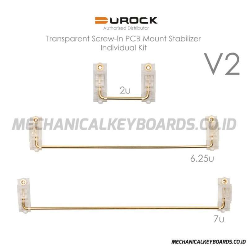 Jual Durock V2 Transparent Pcb Screw-in Keyboard Stabilizer Individual ...