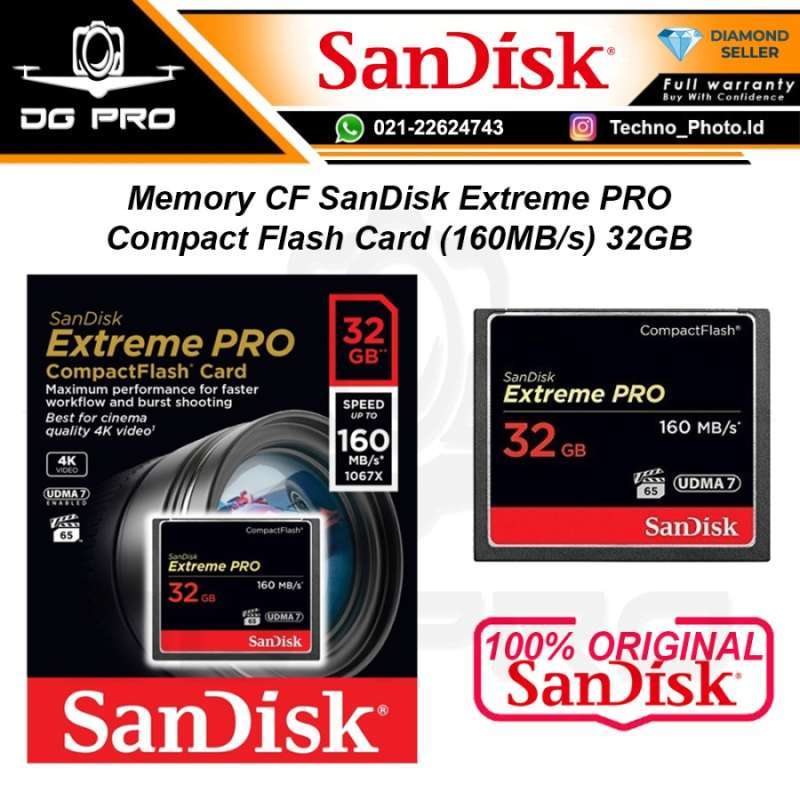 Daftar Harga Compactflash Sandisk Extreme Pro 🔥 Original & Spesifikasi ...