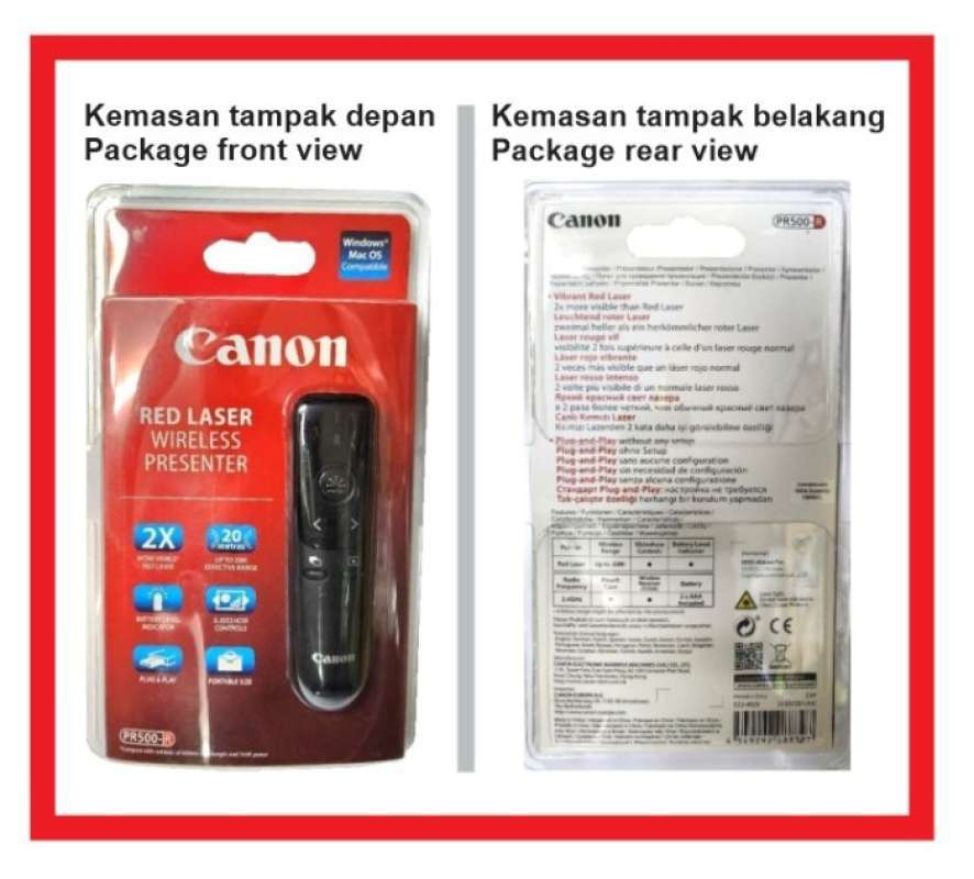 Promo 100% Produk Ori Laser Presenter Projector Laser Pointer Proyektor Red Dot Canon Pr500 ...