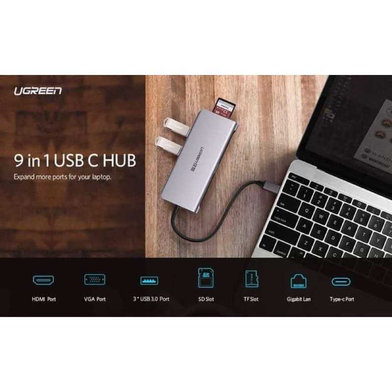 Promo Ugreen Type C (apple Thunderbolt 3) To Multiport Adapter 40873 ...