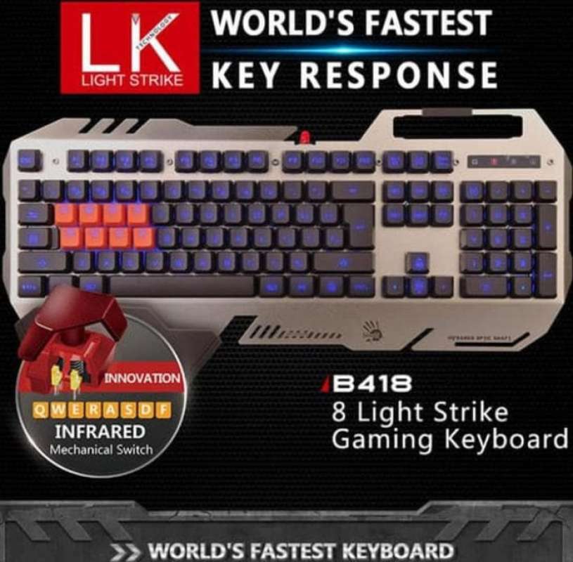 Promo 100% Produk Ori Keyboard Gaming Bloody B418 8 Light Strike Diskon ...
