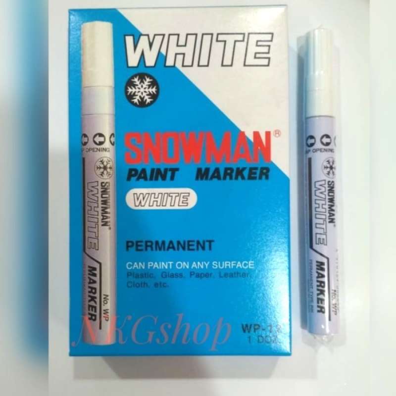 Jual Spidol Paint Marker Snowman Putih/spidol Putih Permanent-wp 12 Di ...
