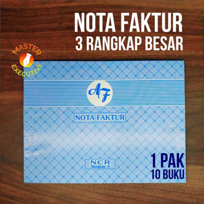 Jual [pak - 10 Buku] Af Buku Nota Faktur 3 Ply Ncr / Rangkap B3 Besar ...