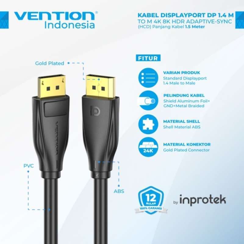 Jual Kabel Displayport Dp 1.4 Male To Male 4k 8k Hdr Adaptive-sync ...
