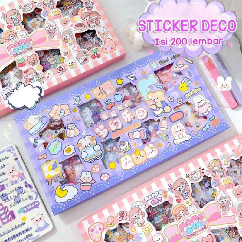 Jual Sticker Momo Isi 200 Lbr Stiker Buku Diary Diy Hp Memo Journal ...