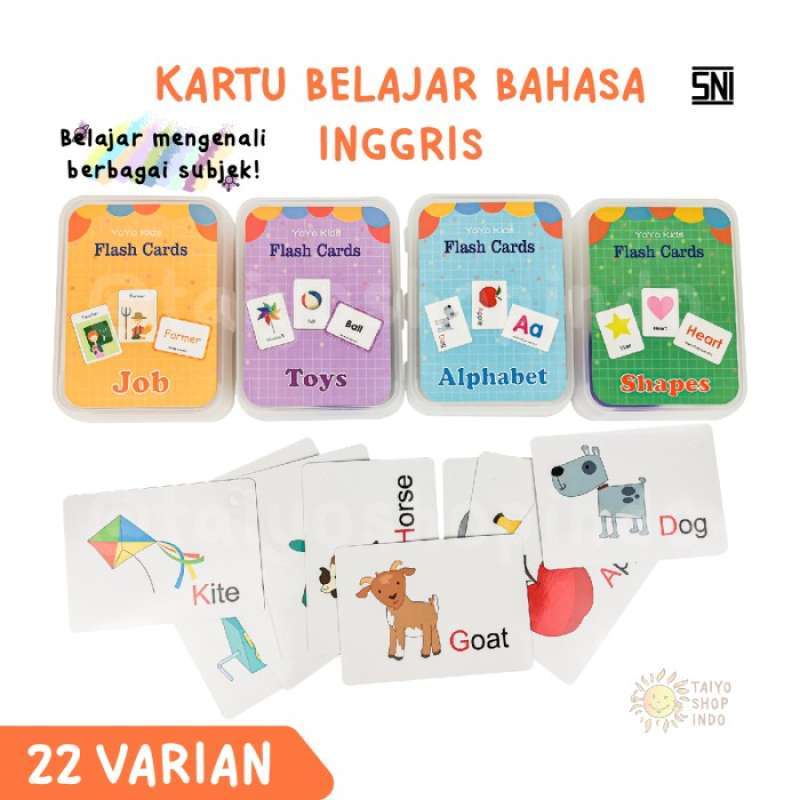 Promo Mainan Flash Card Anak Kartu Edukasi Pintar Bahasa Inggris ...