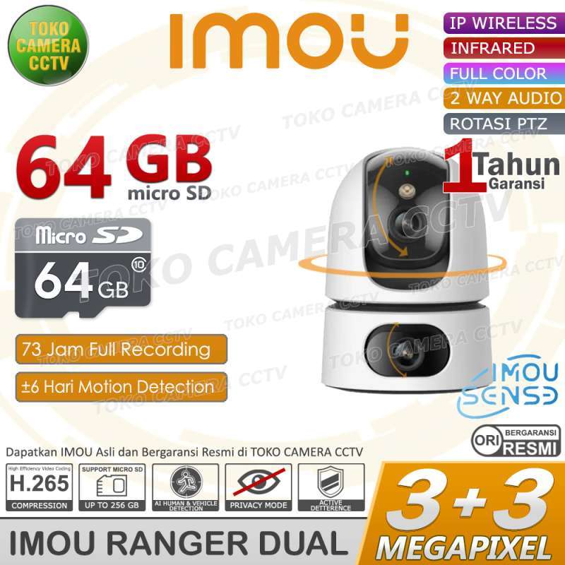 Jual Kamera Cctv Wifi Smart Ip Camera Imou 6mp Ptz Audio Dual Lens ...