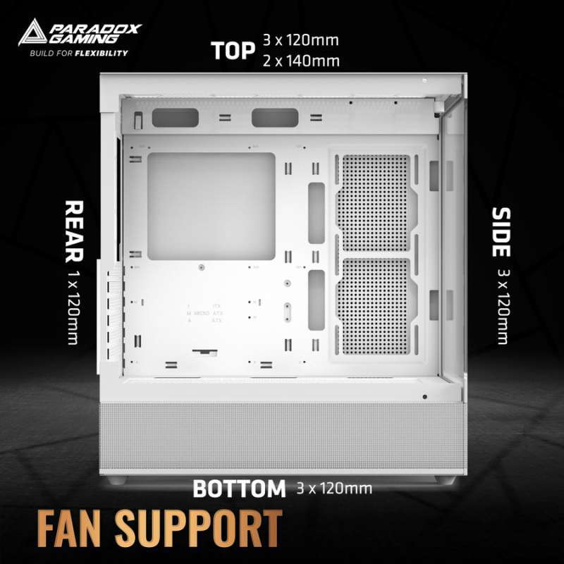 Jual Casing Pc Paradox Gaming Mythos Advance Free 1fan Rgb - Putih Di ...