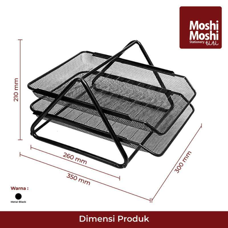Jual Document Tray Desk Storage Rak Kertas File Dokumen 2 Susun Jaring ...