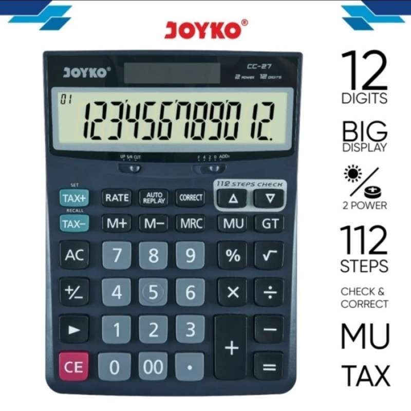 Jual Kalkulator Check & Correct Joyko Cc-27 Calculator 12digit Desktop ...