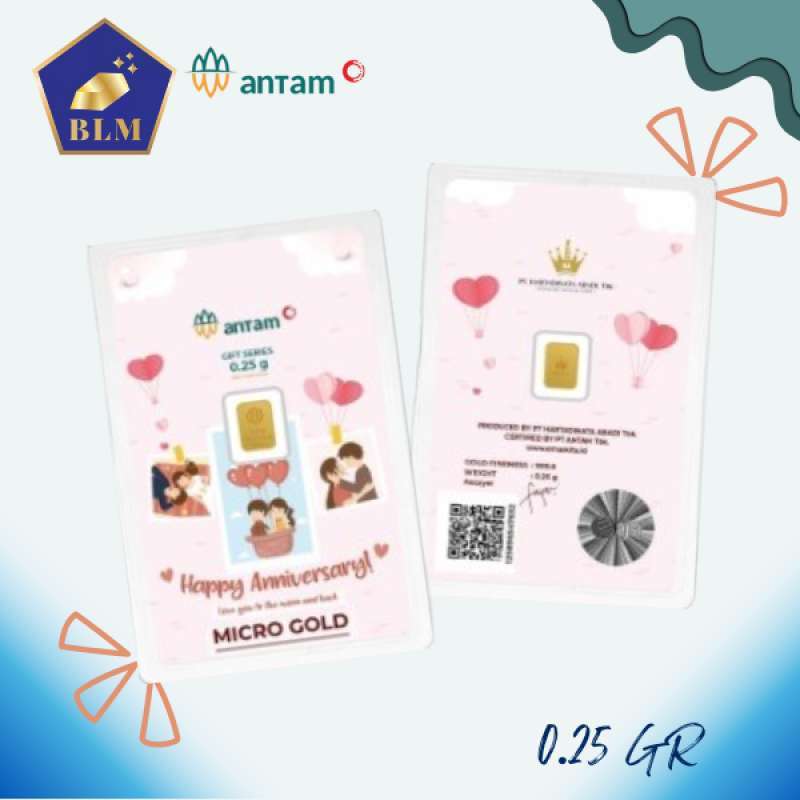 Jual Happy Anniversary Pink - Lm Micro Gold Antam Hartadinata Logam ...