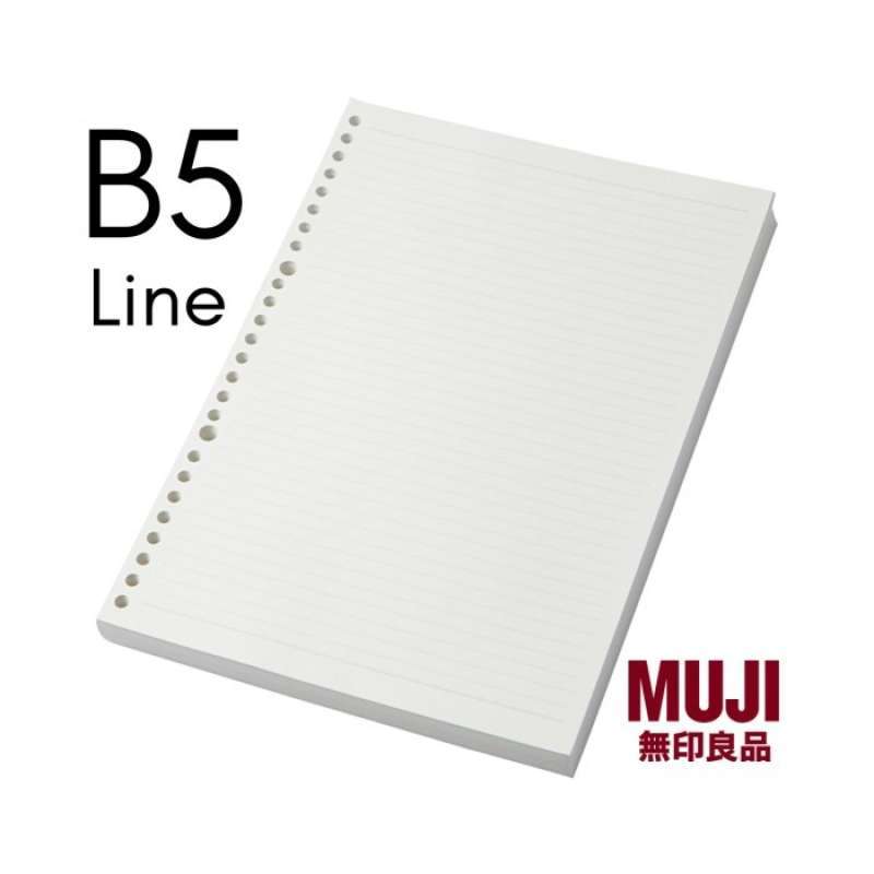 Jual Muji Loose Leaf (b5/ruled/line (bergaris) 6mm/200 Lembar - Baru Di Seller Kingyo ...