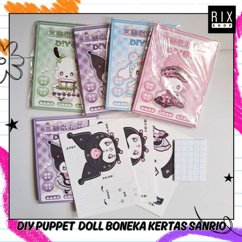 Promo Rix Mainan Diy Paper Doll Sanrio - Puppet Doll Sanrio Boneka ...