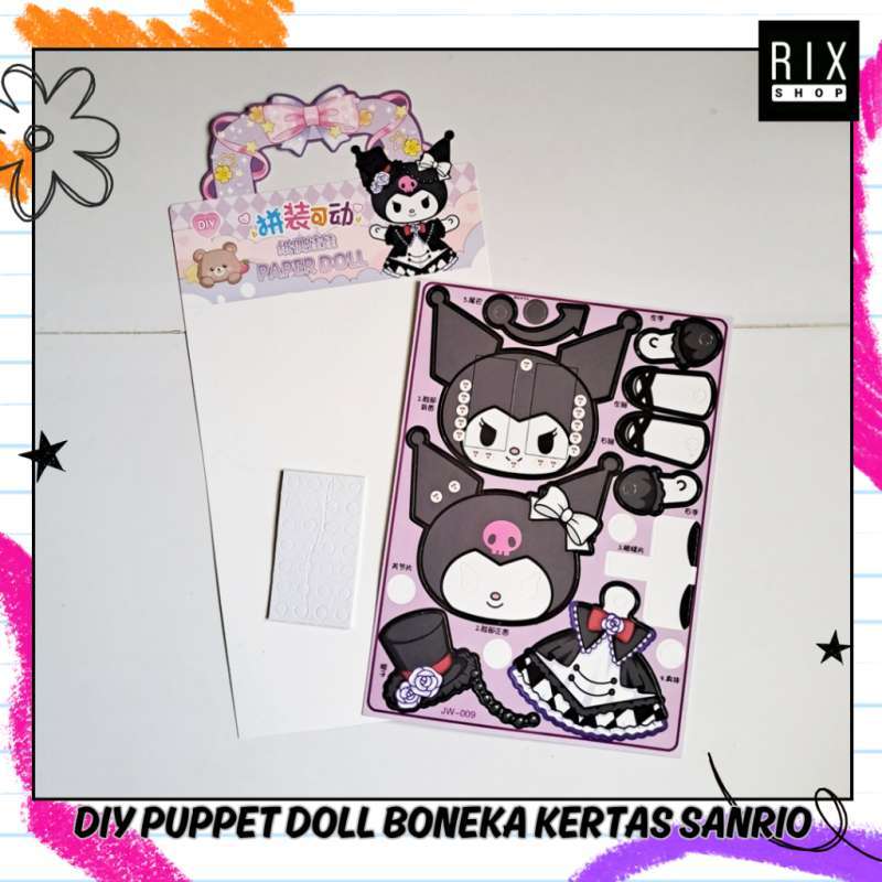 Promo Rix Mainan Diy Paper Doll Sanrio - Puppet Doll Sanrio Boneka ...