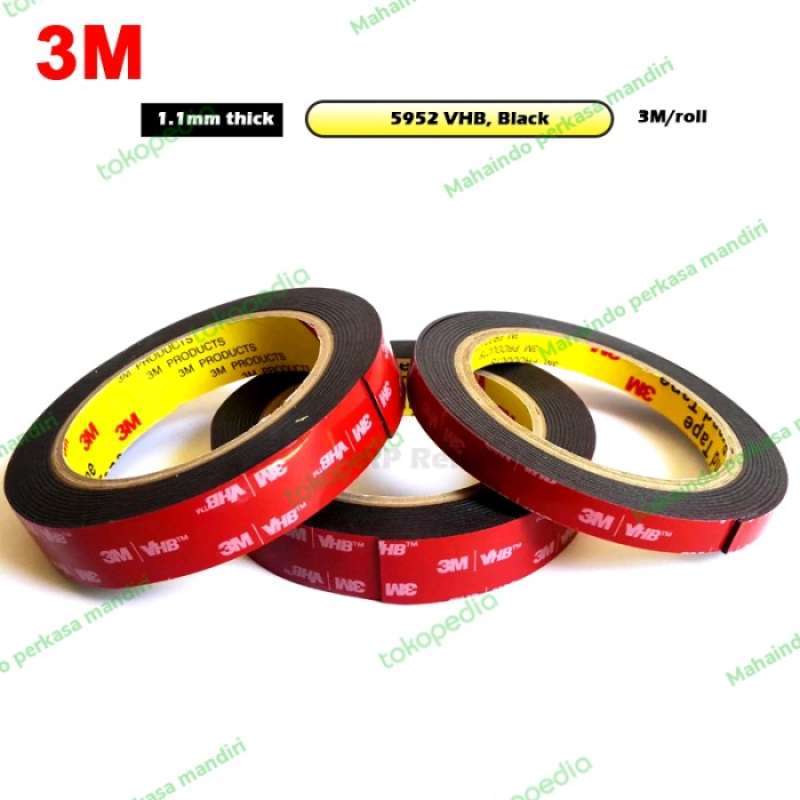 Jual 3m Double Tape Black 5952 Perekat Heavy Duty - Dobel Tip Hitam ...