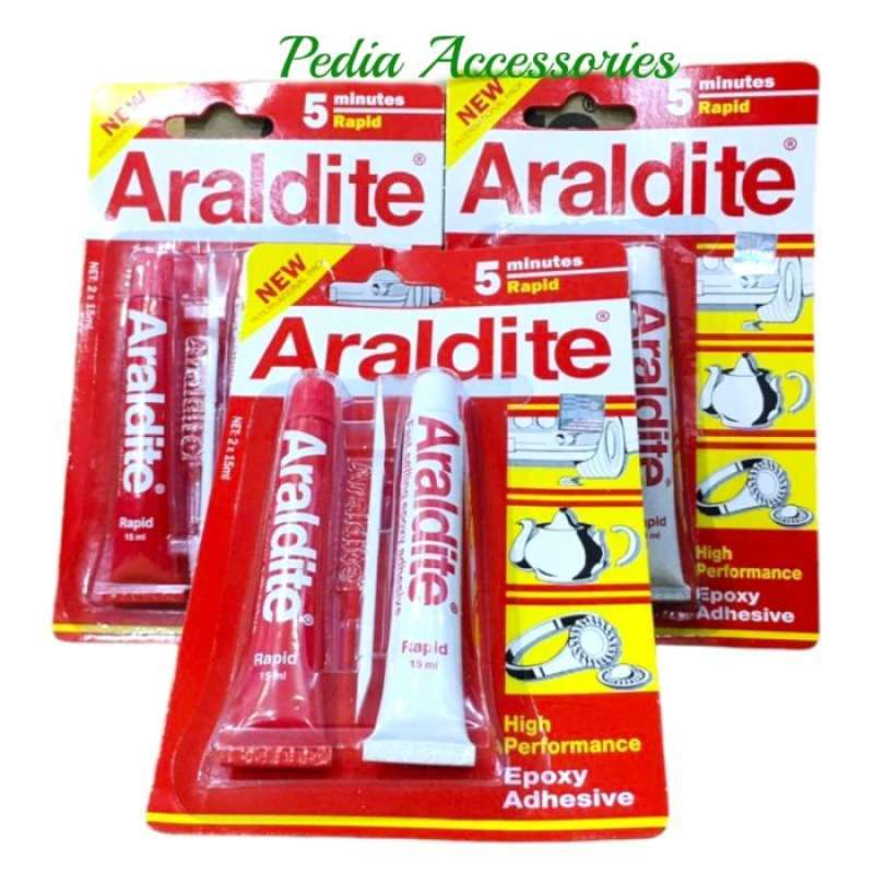 Jual Lem Araldite Merah/lem Besi Epoxy Rapid5 Minutes Hardener Adhesive ...